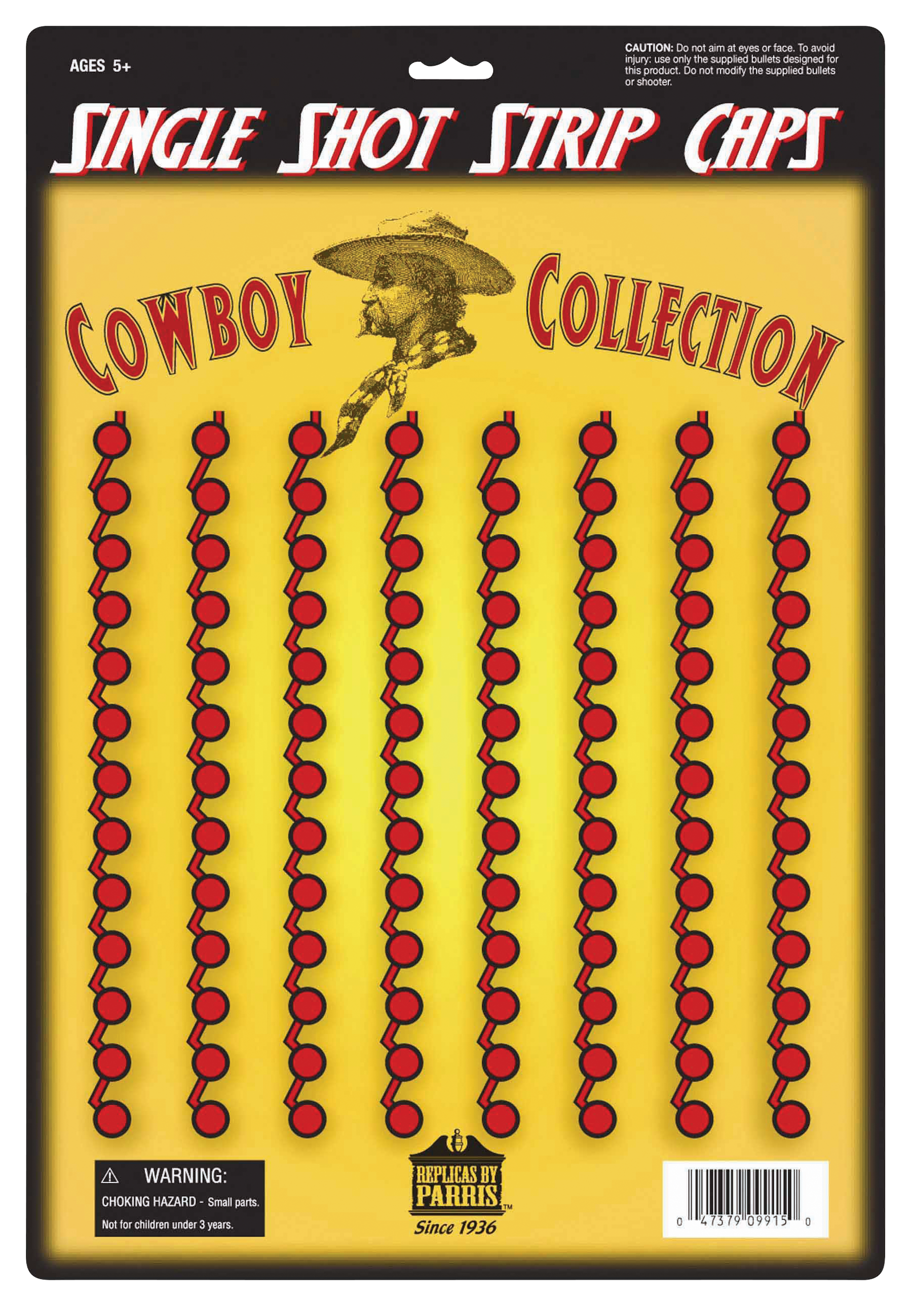 Parris Toys Cowboy Collection Single-Shot Strip Caps for Cap Gun Toys ...